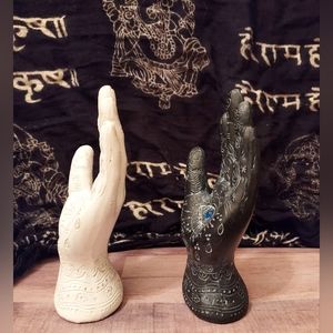 Art | 2 Lot Ancient Hamsa Hand Of Fatima Hand Of God Evil Eye Of ...